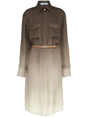 Prada Gradient Silk Shirt Dress