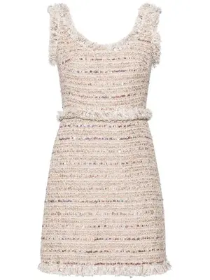 Giambattista Valli Sequin-embellished Tweed Dress - Neutrals