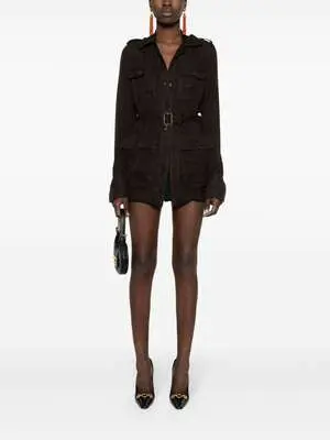 Saint Laurent Saharienne Mini Dress