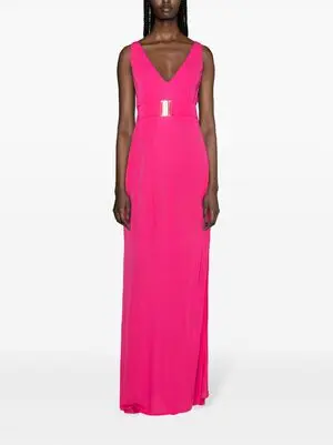 Pinko Cabreo V-neck Maxi Dress