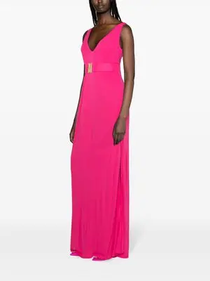 Pinko Cabreo V-neck Maxi Dress