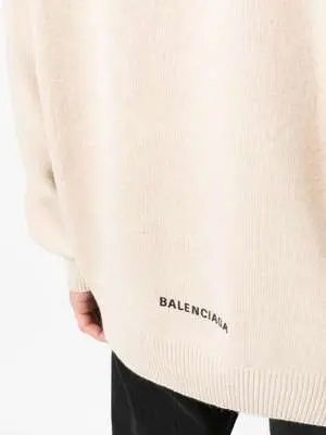 Balenciaga Logo-embroidered Cashmere Jumper