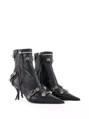 Balenciaga Cagole Buckle-detail Ankle Boots - Black