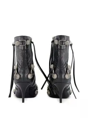 Balenciaga Cagole Buckle-detail Ankle Boots - Black