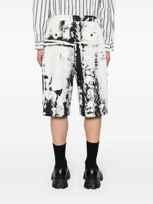 Alexander McQueen Abstract-print Twill Shorts