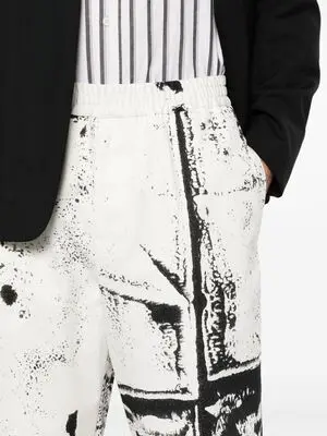 Alexander McQueen Abstract-print Twill Shorts