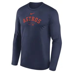 Nike Houston Astros Authentic Collection Practice Dri-fit Mlb Long-sleeve T-shirt