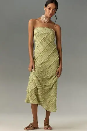 Endless Rose Strapless Midi Dress - Green
