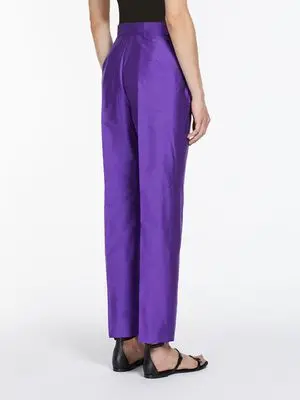 Max Mara Straight-fit Silk Shantung Trousers