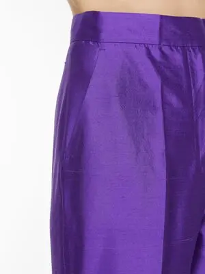 Max Mara Straight-fit Silk Shantung Trousers