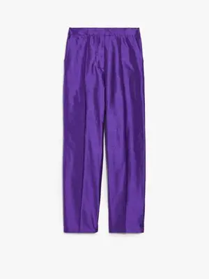 Max Mara Straight-fit Silk Shantung Trousers
