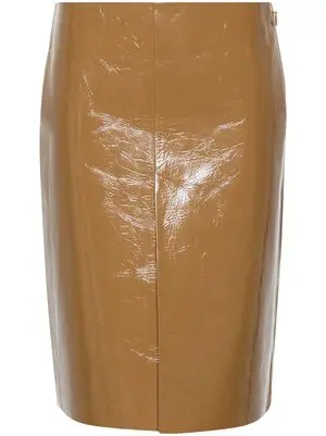 Gucci Split-hem Leather Skirt