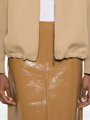 Gucci Split-hem Leather Skirt