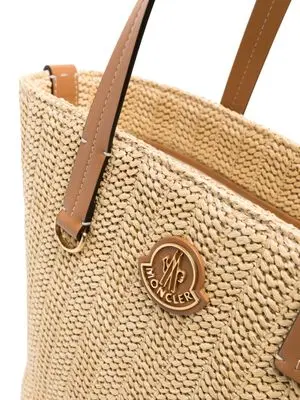 Moncler Small Hubba Raffia Tote Bag