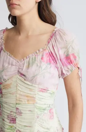 LoveShackFancy Jupe Floral Ruffle Minidress