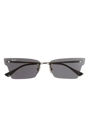 Ray-ban 64mm Rimless Butterfly Sunglasses - Grey