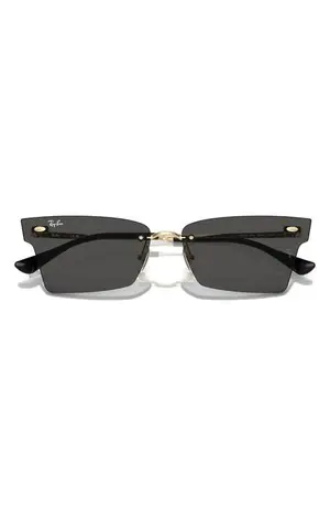 Ray-ban 64mm Rimless Butterfly Sunglasses - Grey