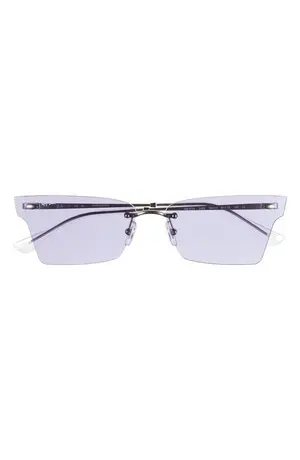 Ray-ban Ray-Ban 64mm Rimless Butterfly Sunglasses Gunmetal