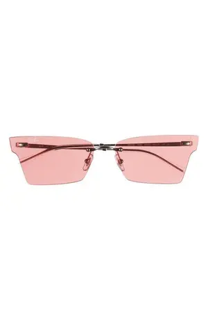Ray-ban 64mm Rimless Butterfly Sunglasses - Pink