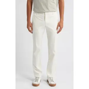FRAME Slim Fit Stretch Cotton Chinos - White Canvas