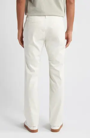 FRAME Slim Fit Stretch Cotton Chinos - White Canvas