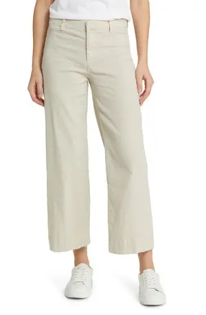 Frank & Eileen Wexford Wide Leg Cropped Pants - Cement