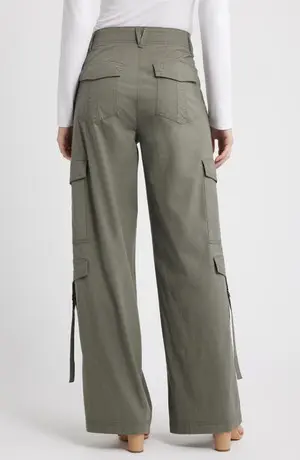 Wit & Wisdom High-waist Cargo Pants - Dusty Olive