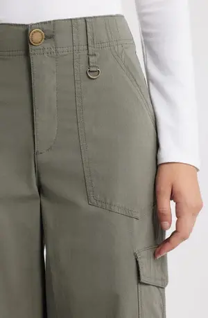 Wit & Wisdom High-waist Cargo Pants - Dusty Olive