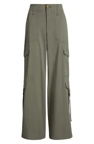 Wit & Wisdom High-waist Cargo Pants - Dusty Olive