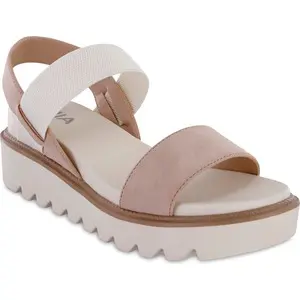 Mia Jene Platform Wedge Sandal - Blush