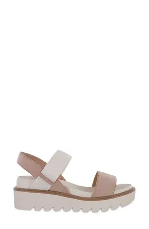 Mia Jene Platform Wedge Sandal - Blush