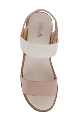 Mia Jene Platform Wedge Sandal - Blush