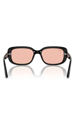 Ray-ban 56mm Pillow Rectangular Sunglasses - Black