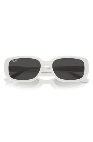Ray-ban 56mm Pillow Rectangular Sunglasses - White
