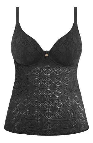 Freya Nomad Nights Underwire Plunge Tankini Top - Black