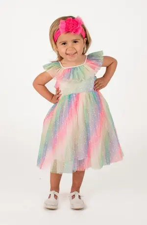 POPATU Ruffle Flounce Tulle Dress
