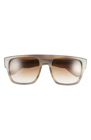 Ray-ban 57mm Square Sunglasses - Striped Grey