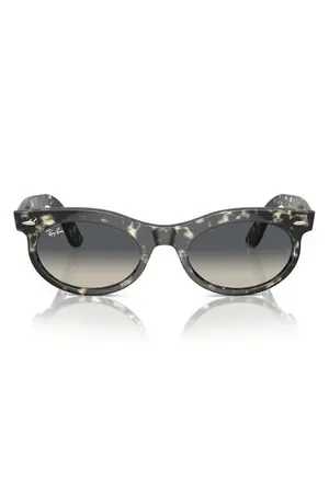 Ray-ban Wayfarer Oval Sunglasses - Gunmetal Tort