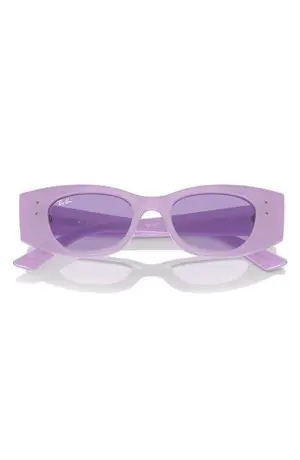 Ray-ban Kat 49mm Rectangular Sunglasses - Violet