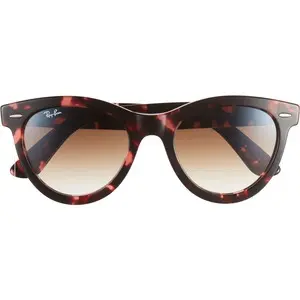 Ray-ban Wayfarer 51mm Oval Sunglasses - Havana Pink
