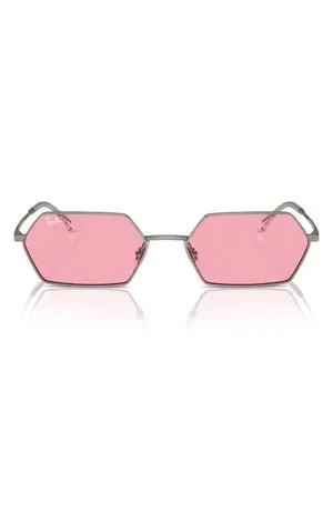 Ray-ban 58mm Tinted Rectangle Sunglasses - Pink