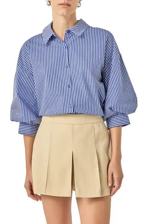 English Factory Balloon Sleeve Shirts For Women