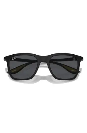 Ray-ban X Scuderia Ferrari 54mm Square Sunglasses - Matte Black
