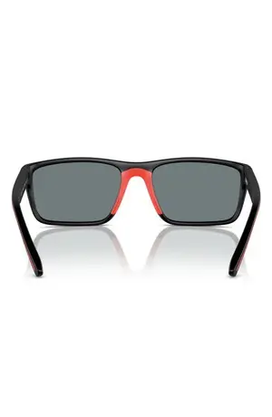 SCUDERIA FERRARI 59mm Rectangular Sunglasses - Black Grey