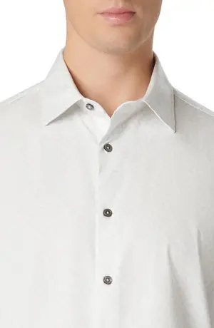 Bugatchi Miles Ooohcotton® Short Sleeve Button-up Shirt - White