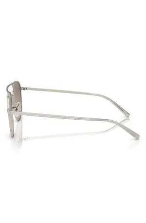 Oliver Spencer 55mm Rivetti Polarized Aviator Sunglasses - Silver