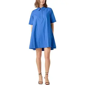 Short Sleeve A-Line Shirtdress