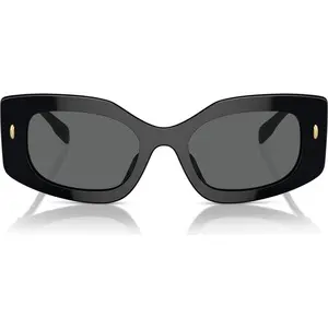 Tory Burch 50mm Irregular Sunglasses - Black