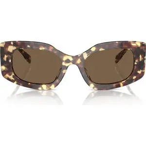Tory Burch 50mm Irregular Sunglasses - Tortoise