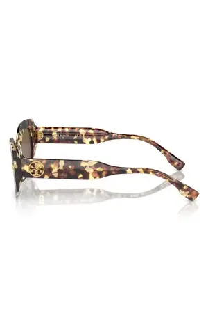Tory Burch 50mm Irregular Sunglasses - Tortoise